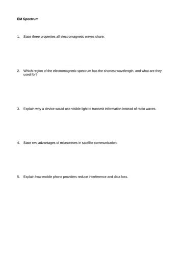 Applied Science Btec Unit 1 Physics Starters Revision Teaching Resources