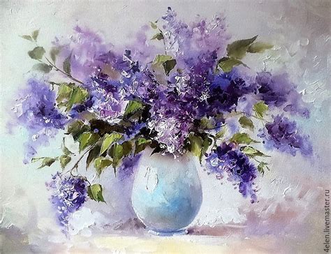 Как нарисовать сирень в вазе гуашью