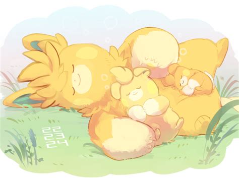 Pawmi Pawmot And Pawmo Pokemon Drawn By Niji Shihio Danbooru