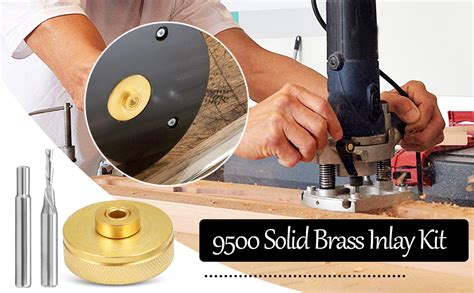 Upgraded Router Inlay Kit 9500 Router Inlay Bit Kit For 1 4 Templates Solid Brass Inlay Kit