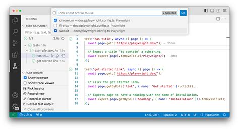 Getting Started VS Code Playwright