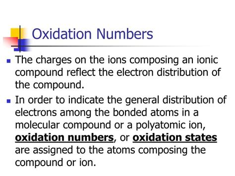 Ppt Chapter Oxidation Numbers Powerpoint Presentation Id