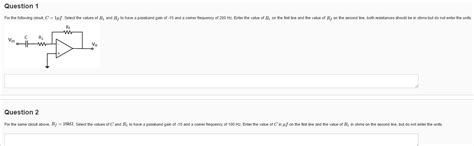Solved Question For The Following Circuit C Mu F Chegg