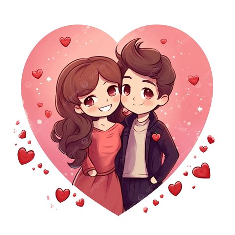 Dibujos Animados De Personas Enamoradas Novio Y Novia De Adolescentes