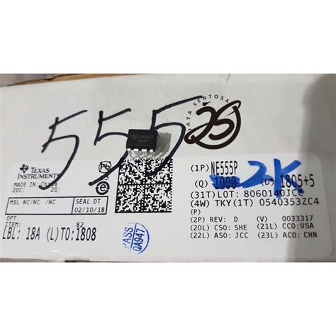 Jual Ic Ne555 Asli Original 1 Buah Ic Timer Ne 555 Texas Instrument