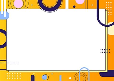 멤피스 파스텔 기하학적 테두리 간단한 노란색 장식 배경 멤피스 기하 배경 배경 일러스트 및 사진 무료 다운로드 Pngtree