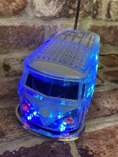 Old Style Camper Bluetooth Speaker Radio Blue Body Then Quirky And Retro Gifts And