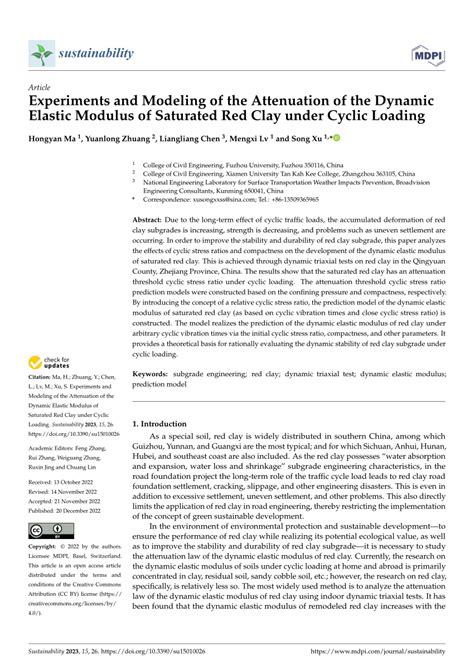 pdf experiments and modeling of the attenuation of the dynamic