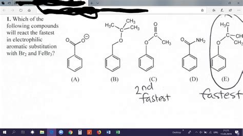 solved 1 which of the following compounds will react the