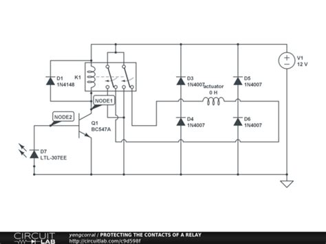 PROTECTING THE CONTACTS OF A RELAY CircuitLab