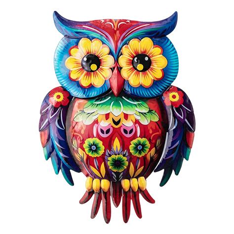 Talavera Metal Owl Outdoor Wall Decor 11 At Home