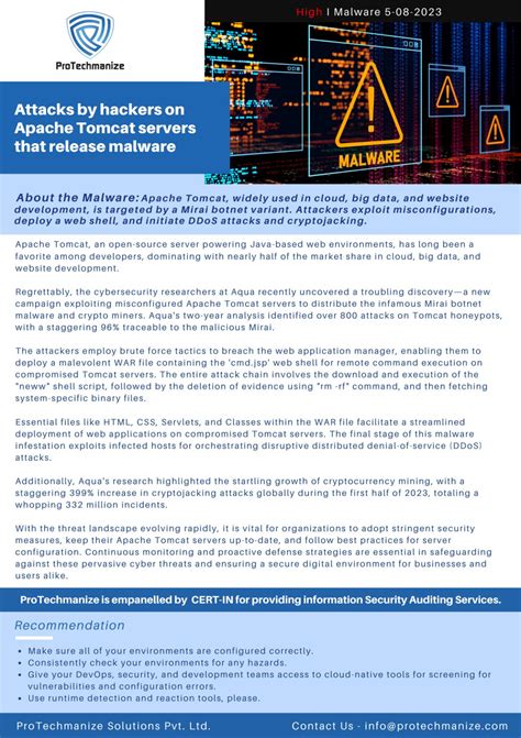 Protechmanize On Linkedin Cybersecurity Apachetomcat Stayprotected