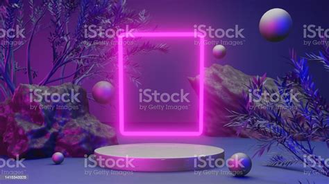 제품 프리젠 테이션 및 연단 디스플레이 기하학 개념 3d 렌더링 0명에 대한 스톡 사진 및 기타 이미지 0명 공란 광고