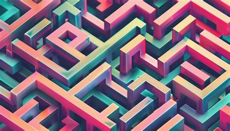 Premium Photo An Isometric Grid Of Interlocking Rectangles Creating An Abstract Mazelike Pattern