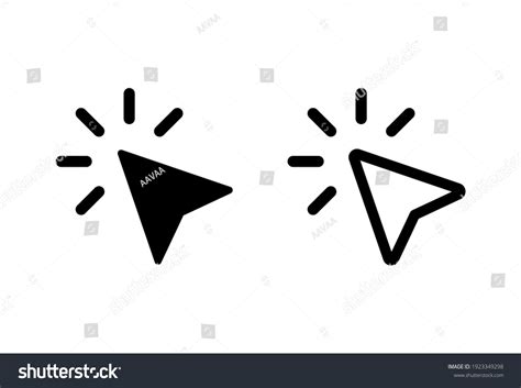 Click Icon Set Pointer Arrow Icon Stock Vector Royalty Free