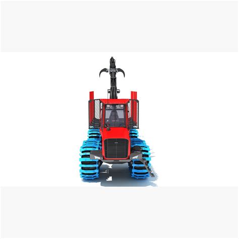 Logging Forwarder With Crane Arm 3d Model Download Tractor On