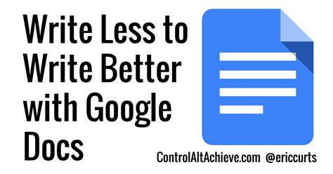 Control Alt Achieve Have Students Write Better By Writing Less With