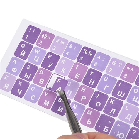 2pcs Russian Keyboard Stickers Cyrillic Keyboard Replacement Letter