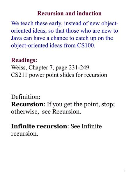 Ppt Recursion And Induction Powerpoint Presentation Free Download