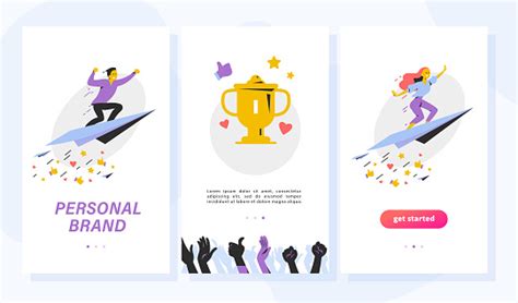 사업가와 여자와 개인 브랜드 디자인 개념 긍정적 인 피드백 아이콘 승리 컵 인간의 손 박수 포부에 대한 스톡 벡터 아트 및 기타 이미지 Istock