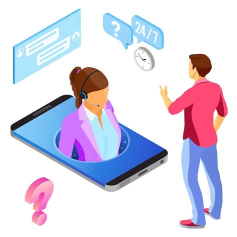 Premium Vector Isometric Online Customer Support