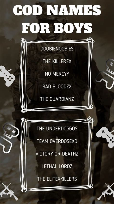 99 Best Cool And Unique Cod Nicknames Good Name