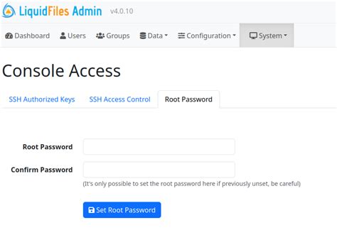 System Console Liquidfiles Documentation