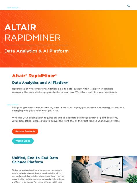 Data Analytics And Ai Platform Altair Rapidminer Pdf Analytics Artificial Intelligence