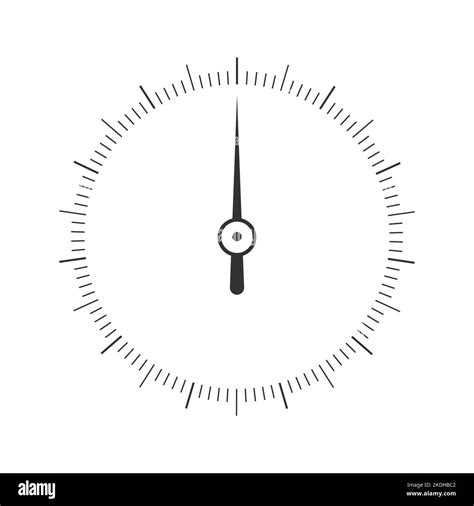 Round Graphic Measuring Scale With Arrow 360 Degree Template Of Navigation Meteorological Or