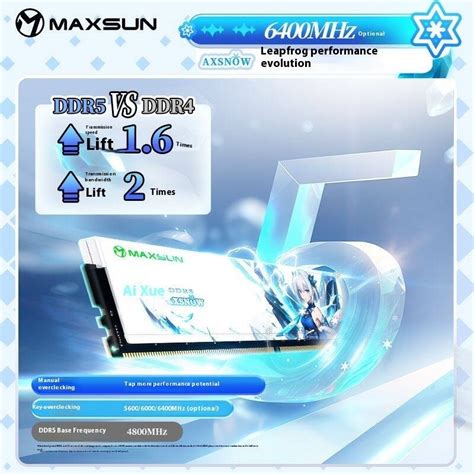 Maxsun Aixue Ddr5 16g 32g Memory Module Computer Anime D5 Mecha Storm 6000 5600 6400 Shopee