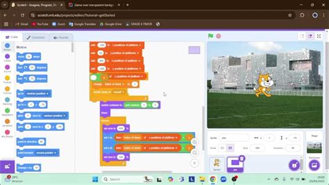Scratch 2d Platformer Game Tutorial Youtube