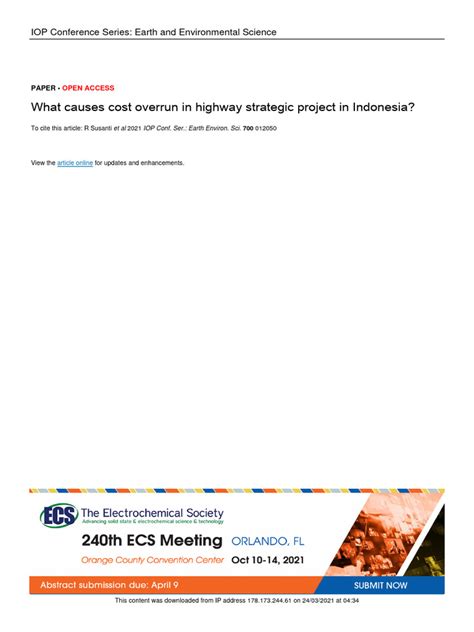 What Causes Cost Overrun In Highway Strategic Proj Pdf