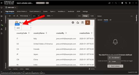 How To Create An Editable Table Using Buffer Data Provider In Vbcs