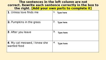 Identifying Run On Versus Fragment Sentences Module By MannyTeacherELA
