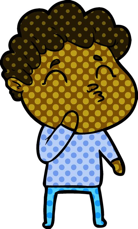 Homem Dos Desenhos Animados Fazendo Beicinho 45260502 Png