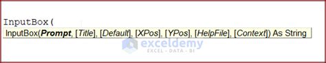 Excel Vba Inputbox With Multiple Lines Examples Exceldemy
