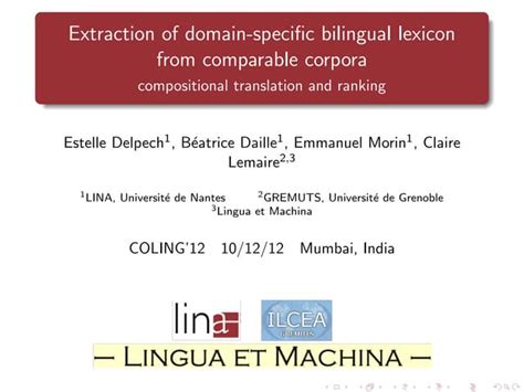 Extraction Of Domain Specific Bilingual Lexicon From Comparable Corpora Compositional