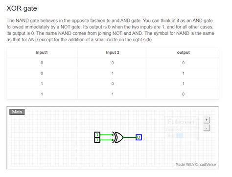 Incorrect Nor And Xor Descriptions · Issue 161 · Circuitverse