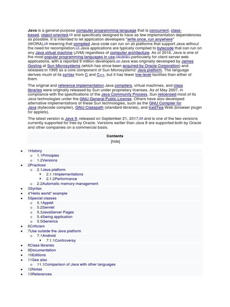 Java Is A General Purpose Pdf Java Virtual Machine Java