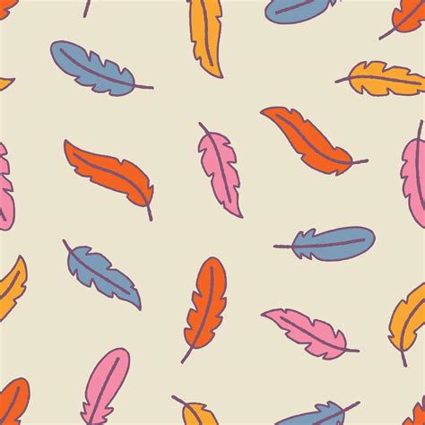 Feather Pattern Repeat Seamless For Wallpaper Background Cover Packaging 60285283 Vector Art At