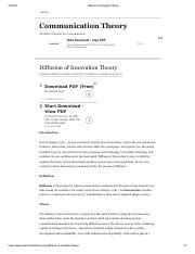 Diffusion Of Innovation Theory Pdf 7 5 2018 Diffusion Of Innovation Theory MENU