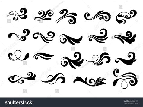 Swirly Line Curl Patterns Isolated On Stock Vector Royalty Free 648662197 Shutterstock Swirly Line Curl Patterns Isolated On Stock Vector Royalty Free 648662197 Shutterstock