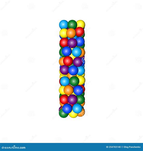 Symbol From Balls Of Rainbow Colors Letter L Stock Vector Illustration Of Character Modern