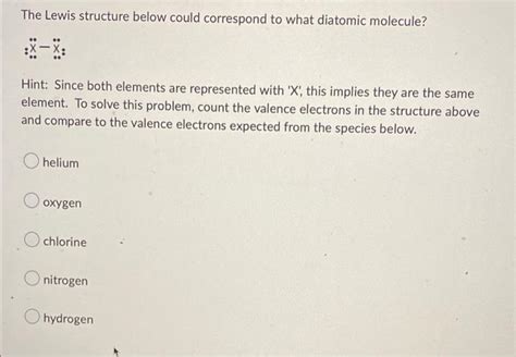 Solved The Lewis Structure Below Could Correspond To What