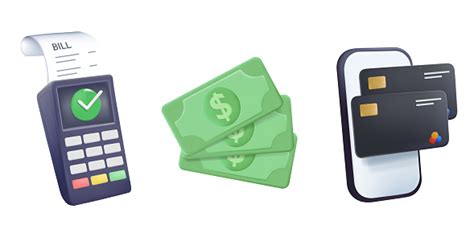 지불 방법 그림은 3d 스타일로 설정되어 있습니다 신용카드 현금 전자은행으로 온라인 결제 지불에 대한 스톡 벡터 아트 및 기타 이미지 Istock