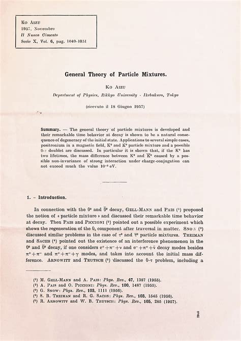 General Theory Of Particle Mixtures