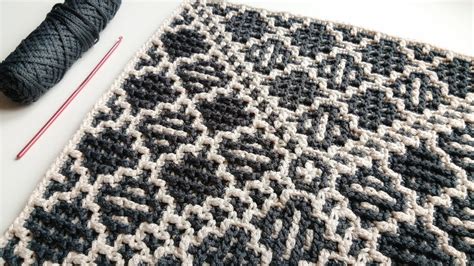 Идеальный узор для ковра пледа салфетки скатерти Мозаика крючком из центра Youtube