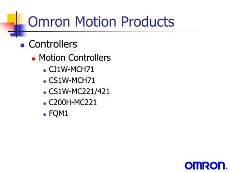 Ppt Omron Motion Solutions Powerpoint Presentation Free Download
