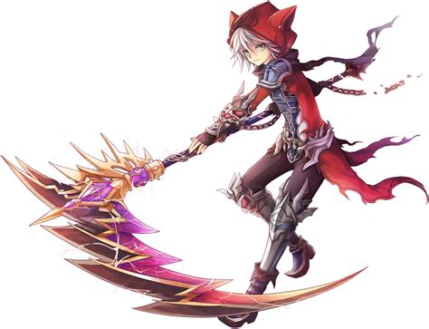 Download Animated Red Hooded Reaperwith Scythe