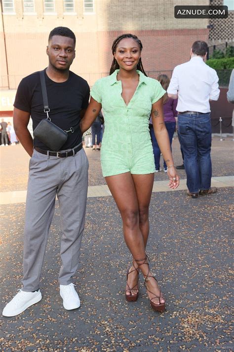 Samira Mighty Sexy Seen In A Green Playsuit In London Aznude